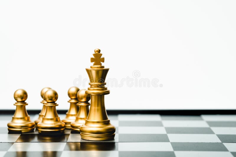 A Chess King Outstanding Stand at Front. Leadership Concept Stock Image ...
