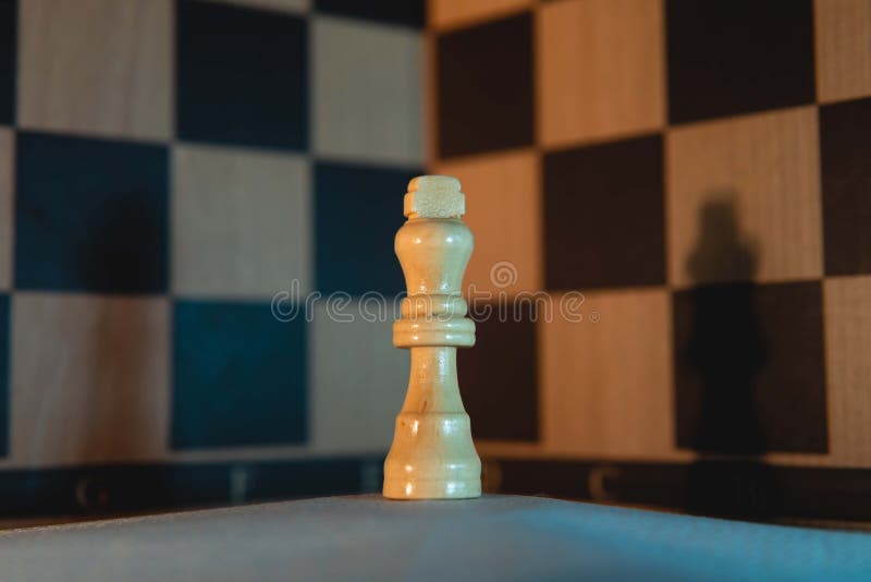 Chess King Piece with Board on the Back Stock Photo - Image of ...