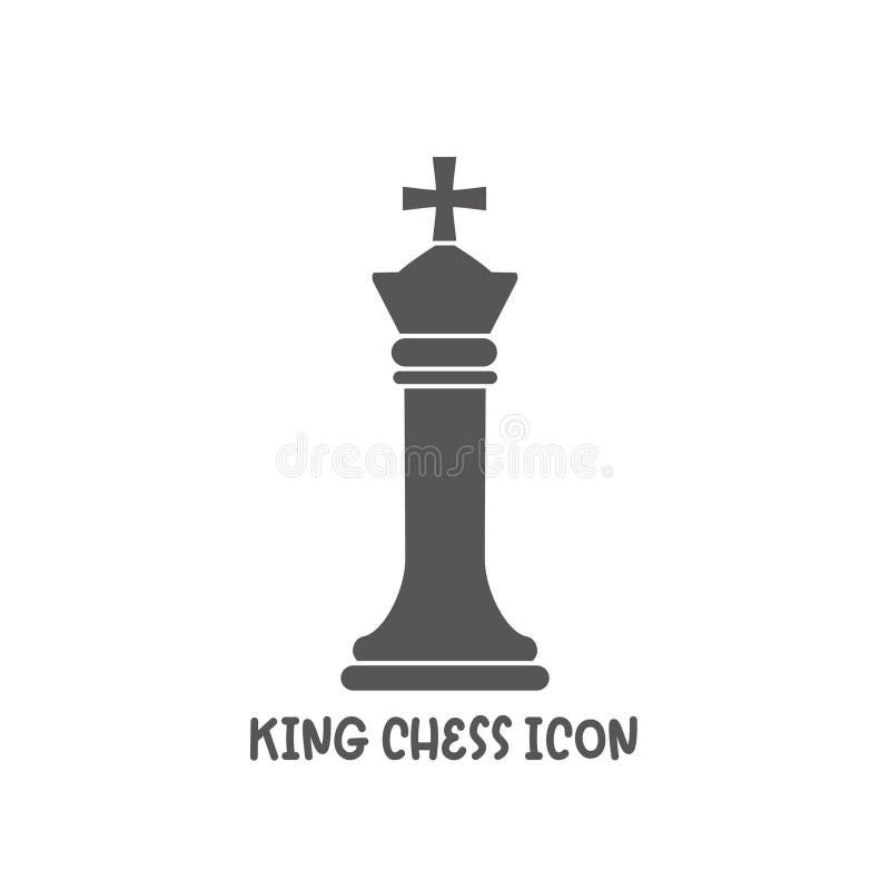 Chess King Piece Icon Simple Flat Style Vector Illustration Stock ...