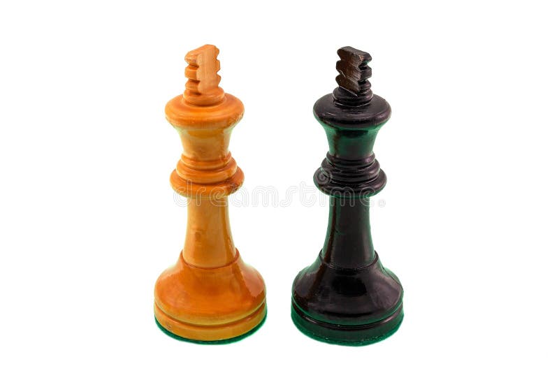 Chess Kings, Black and White, Side by Side Stock Image - Image of board ...