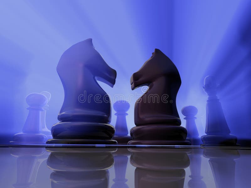 Chess knights stock photo. Image of play, strategically - 3492332
