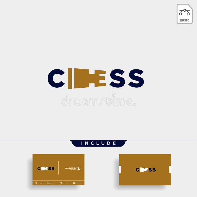 Chess Logo Type Vector Design Illustration, Typography Logo for Chess ...