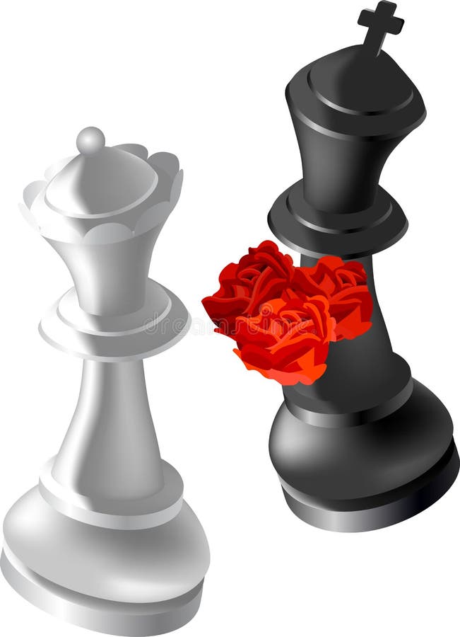 Chess in love stock vector. Illustration of love, chess - 14326454