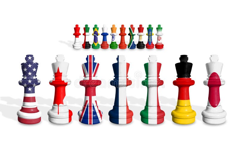 Chess Made from Flags of BRICS and G7 Countries Stock Photo - Image of ...
