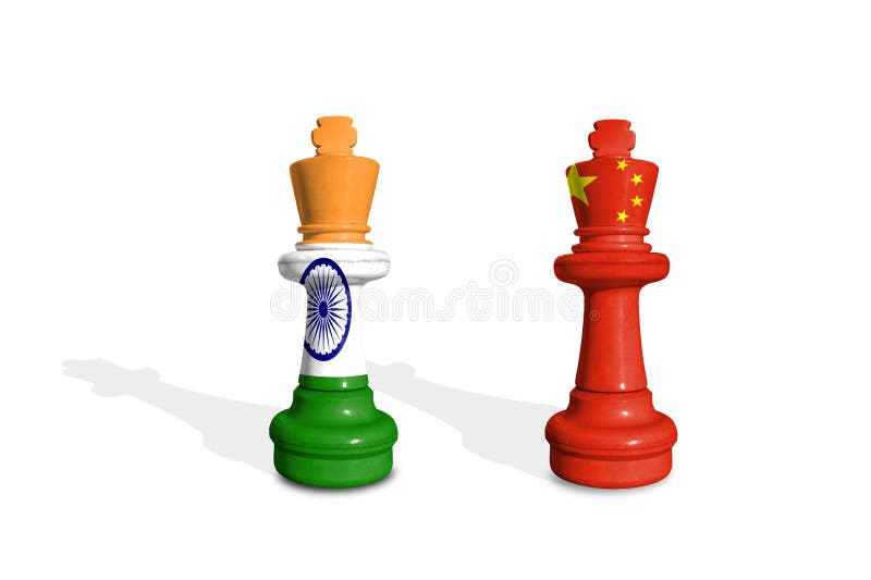 Chess Made from India and China Flags. Trade, Duty, Customs and Tariff ...
