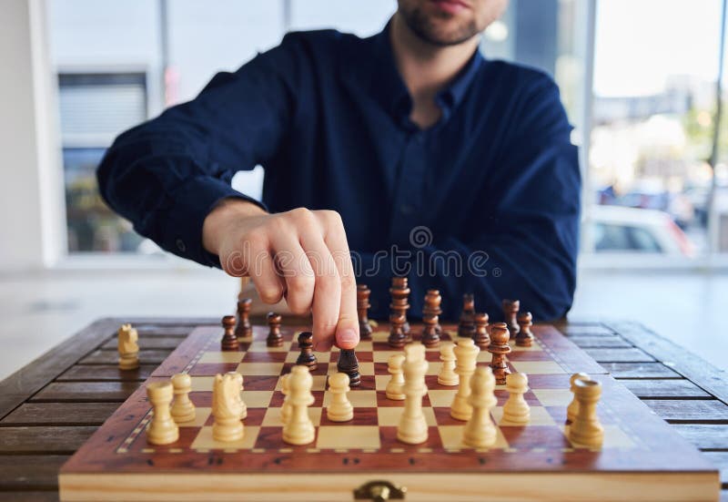 Chess, Man Moving a Knight and Game of Strategy, Problem Solving or ...
