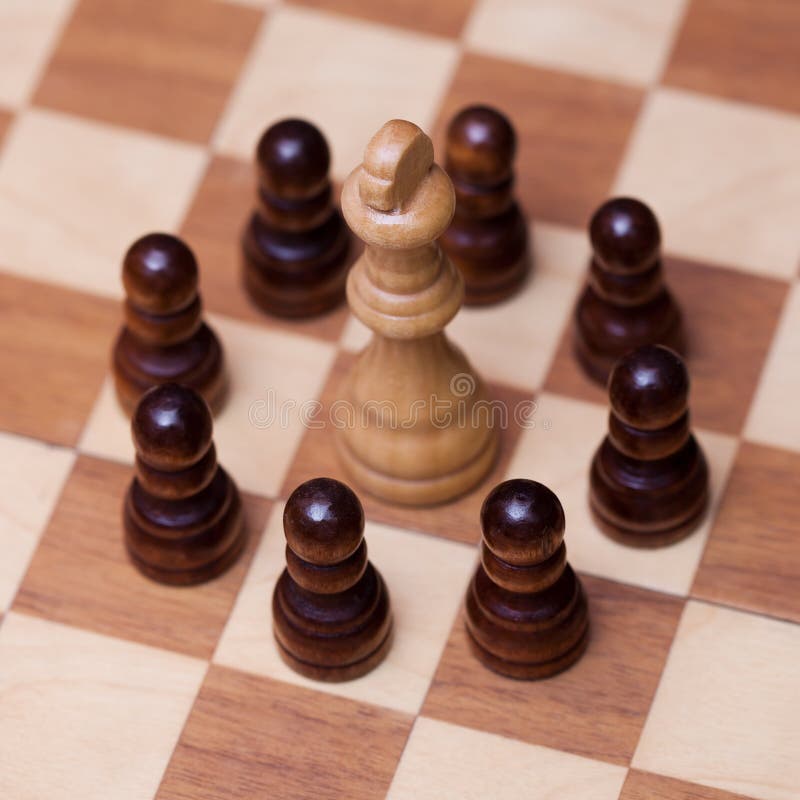 Chess, Many Against One, the Concept of Teamwork. Stock Image - Image ...