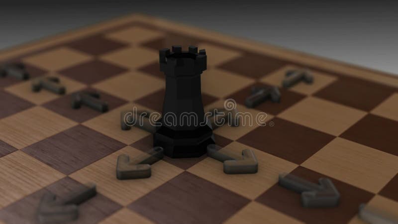 Chess movement - the Tower stock video. Video of competition - 158414089