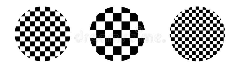 Chess Pattern Sphere Globe Set, Optical Illusion Checkerboard Ball ...