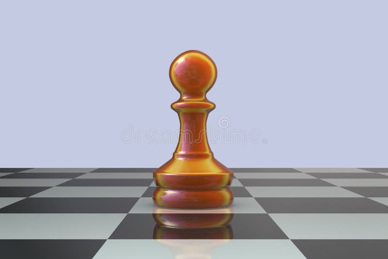 Chess Pawn, Close-up View, Illustration Stock Illustration ...
