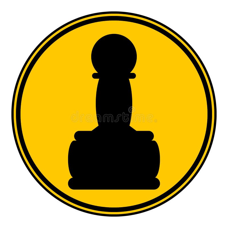 Chess pawn icon. stock illustration. Illustration of round - 115183167