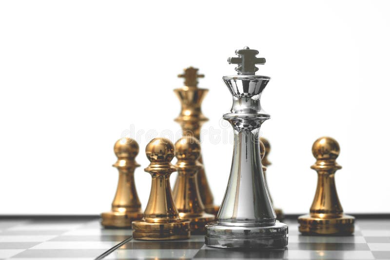 A Chess Pawn Outstanding Stand at Front. Leadership Concept Stock Photo ...