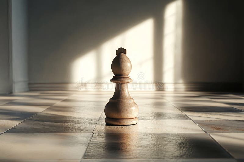 This Chess Pawn is Overshadowed by the King, Providing Space for Text ...