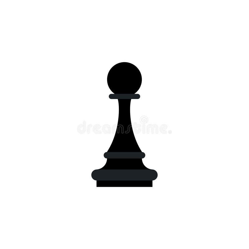 Chess Pawn Piece Isolated. Symbol Sign of Chess Game Stock Vector ...