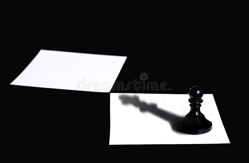 A Chess Pawn with a Queen Shadow. Stock Image - Image of career, play ...