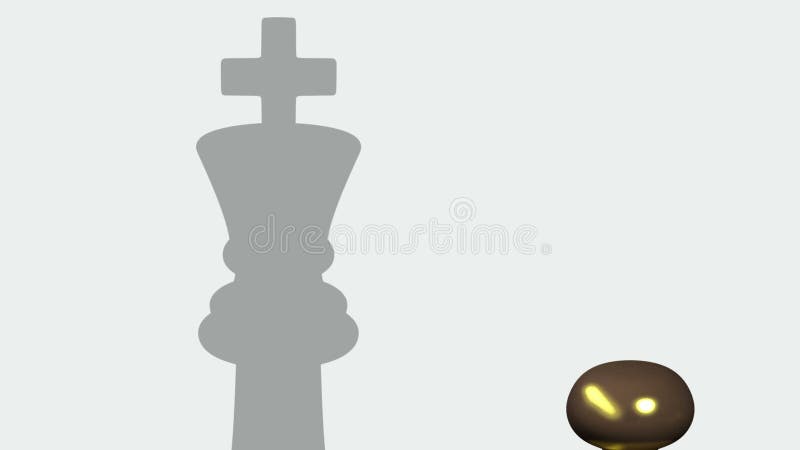 Chess Pawn with the Shadow of a King Made in AEcs5 Stock Video - Video ...