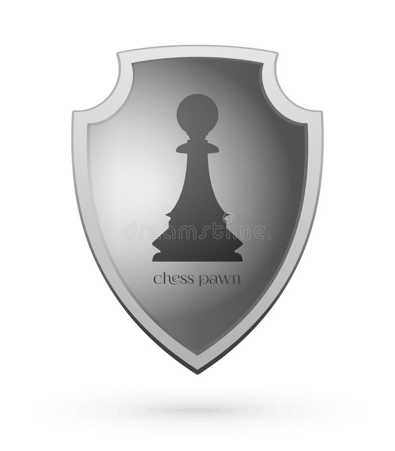 Chess Pawn on a Shield. Chess Concept Design Stock Vector ...