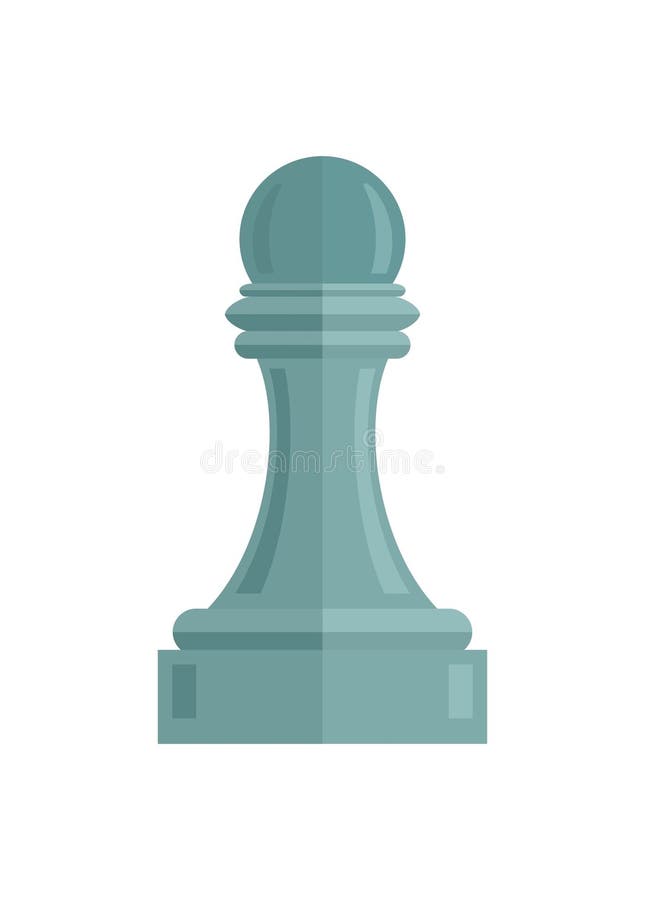 Chess Pawn. Simple Flat Illustration. Stock Vector - Illustration of ...