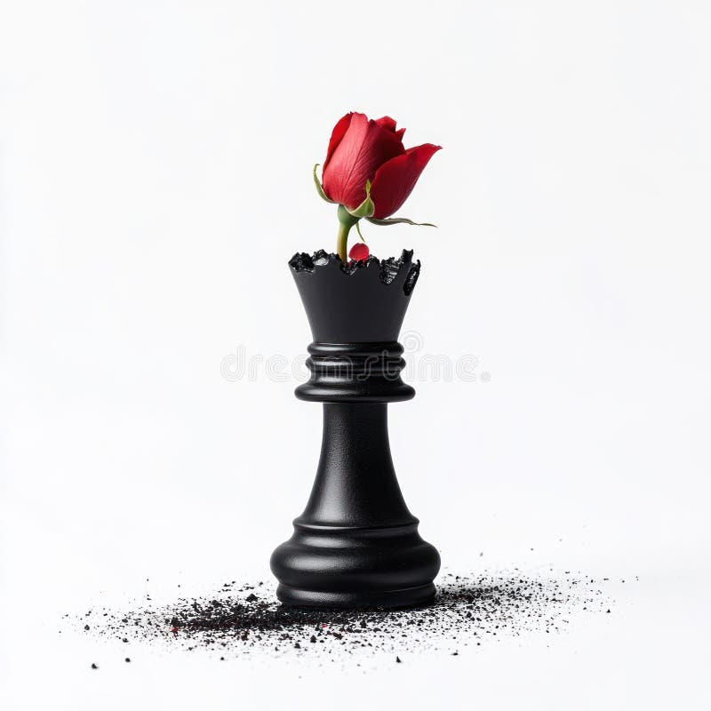 Chess Pawn Unveils Blooming Rose Stock Illustration - Illustration of ...