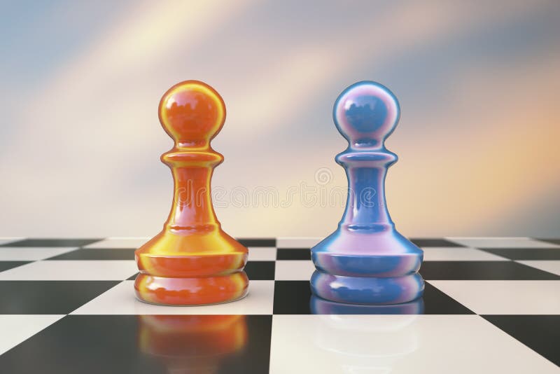 Chess pawns, illustration stock illustration. Illustration of pawn ...
