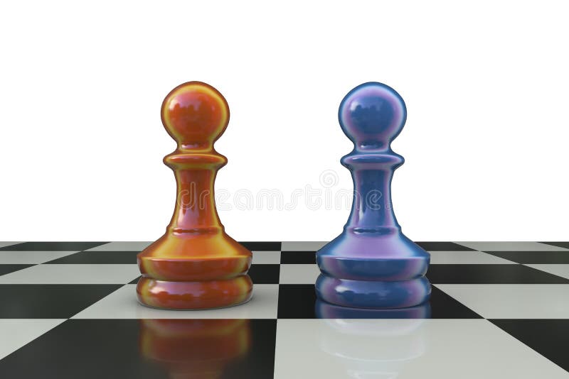 Chess pawns, illustration stock illustration. Illustration of figure ...