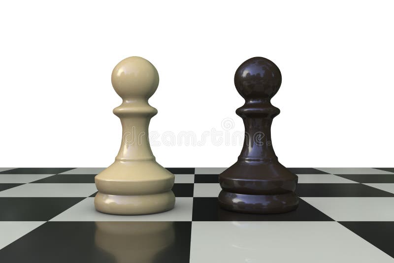 Chess pawns, illustration stock illustration. Illustration of ...