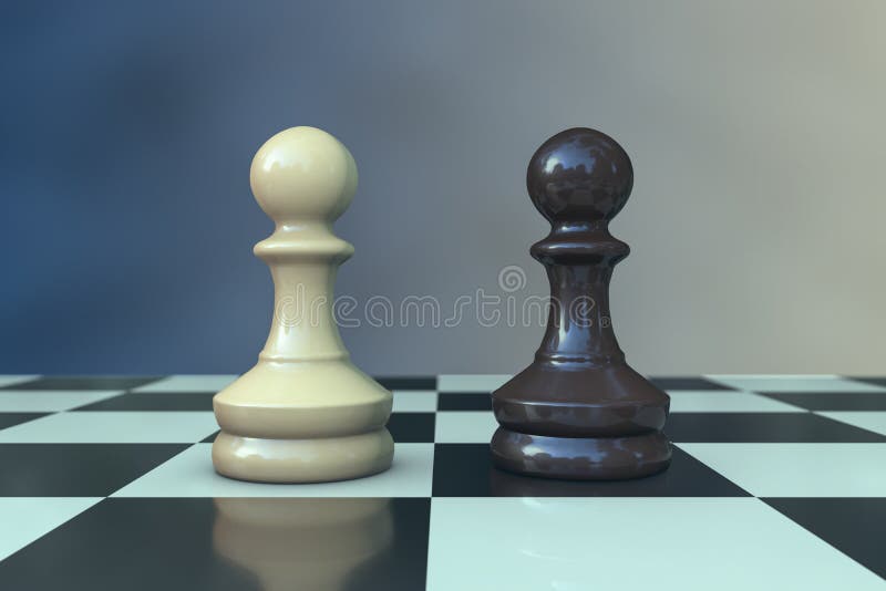 Chess pawns, illustration stock illustration. Illustration of classical ...