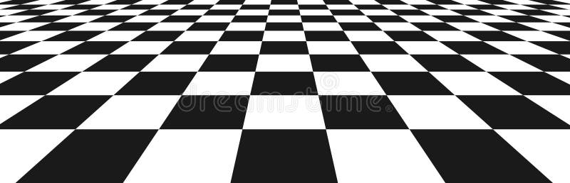 Chess Perspective Floor Background. Black and White Chessboard ...