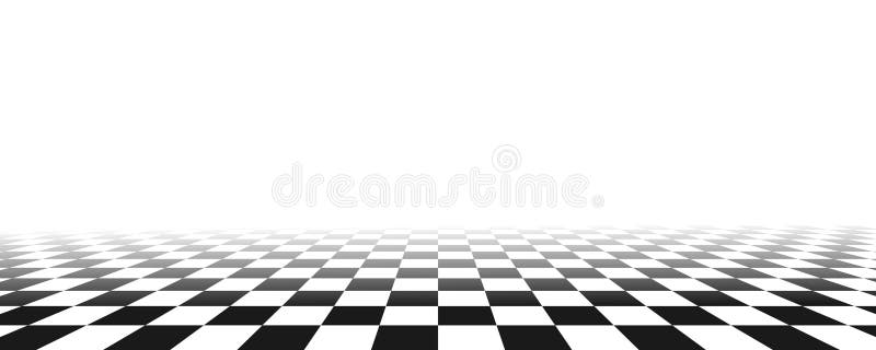 Chess Perspective Floor Background. Black and White Chessboard ...