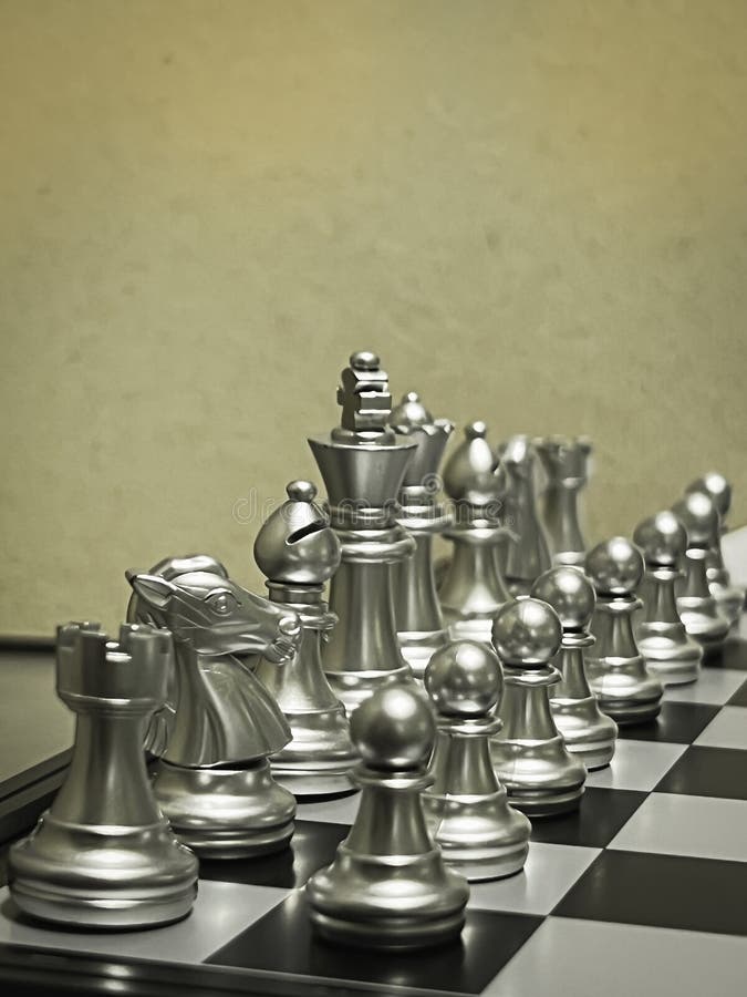 Chess Piece on Board ,prepare for Play,competition of Two Side Stock ...