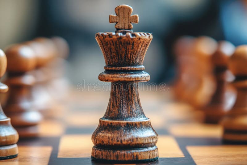 Chess Piece on a Board Symbolizing Strategy and Decision Making in ...