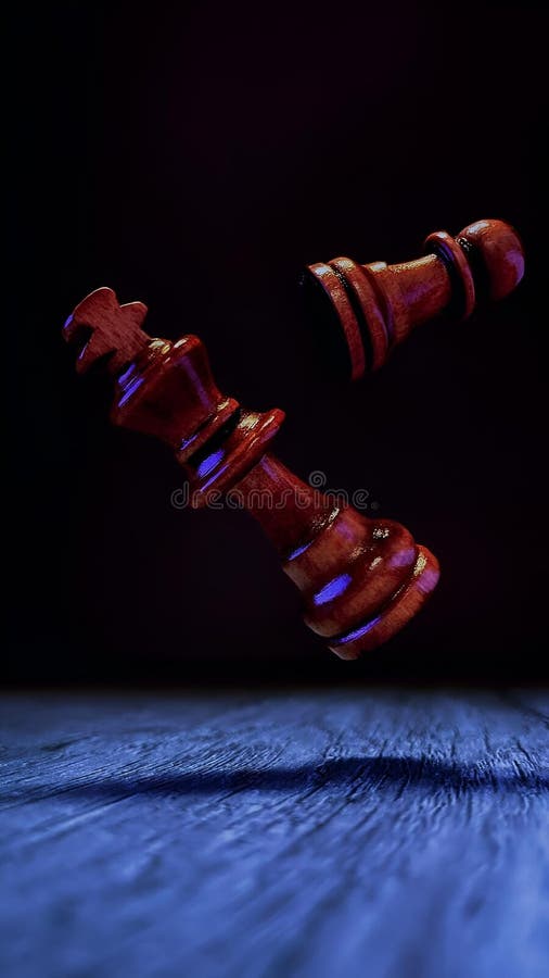 A Chess Piece Falling Off of the Floor into the Air Stock Image - Image ...