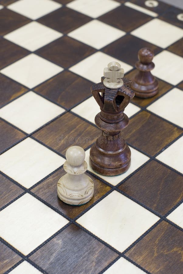 Chess Piece Figure Standing on Chess Board Stock Image - Image of ...