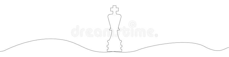 Chess Piece King Vector. Kings Vector Linear Icon. the Chess King is ...
