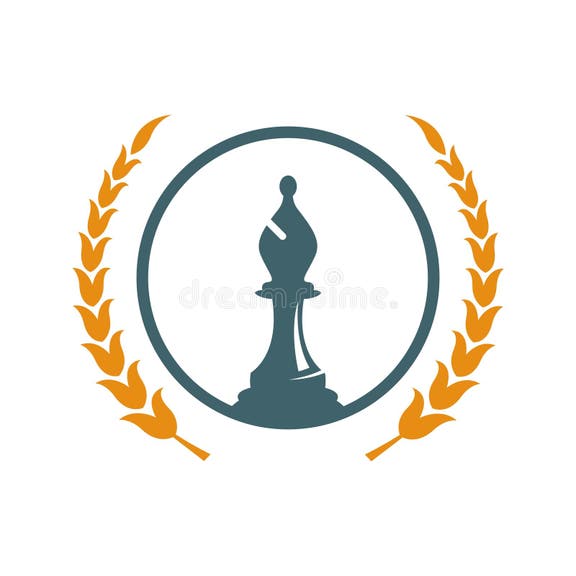 Chess piece logo design stock illustration. Illustration of pawn ...