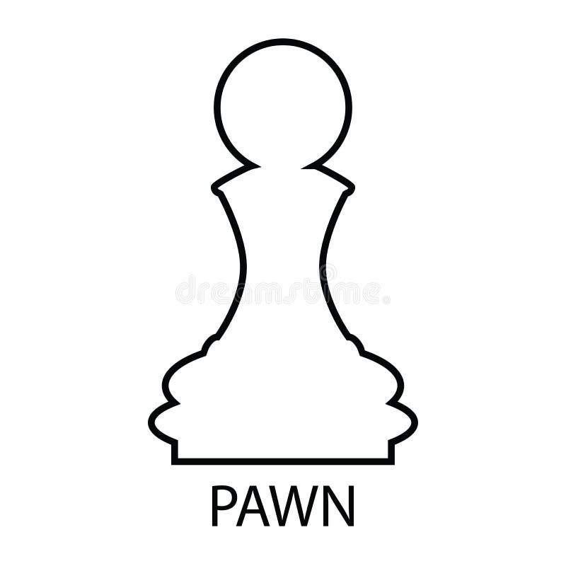 A Chess Piece is a Pawn. Outline of a Chess Piece Stock Vector ...
