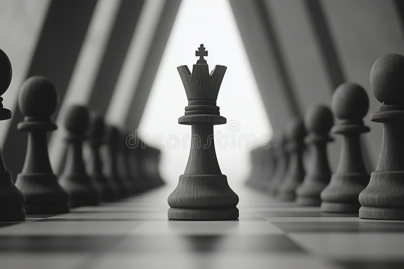 A Chess Piece in the Shape of a King, Wearing a Crown on Top, Stands ...