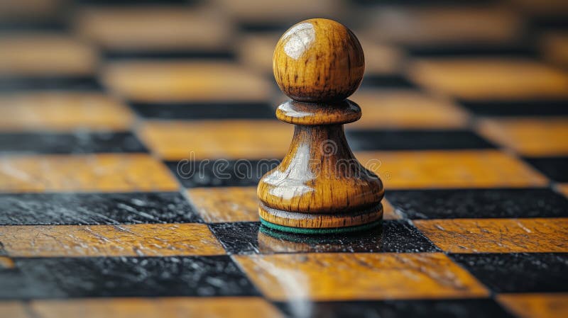 Chess Piece is Sitting on a Checkered Board Stock Photo - Image of ...