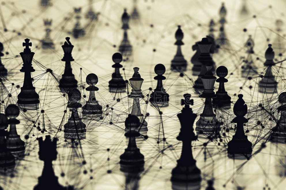 Chess Piece Standing on Checkered Game Board during Game of Chess Stock ...