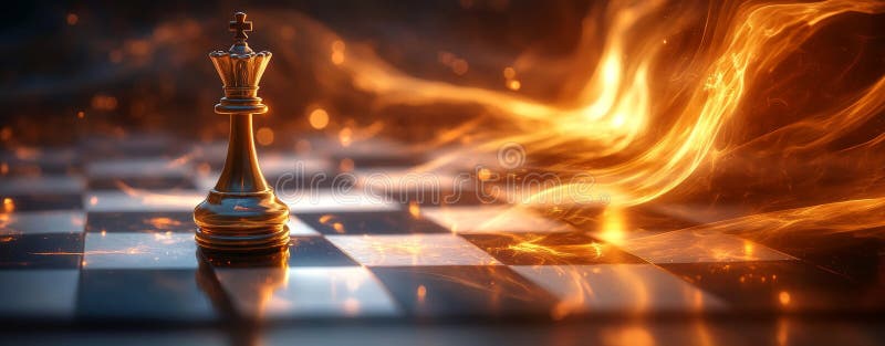 A Chess Piece Symbolizing Leadership is Set Against a Flowing Backdrop ...