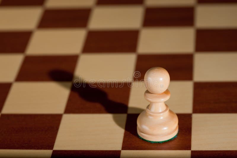 Chess Piece - a White Pawn on a Chessboard. Stock Photo - Image of move ...