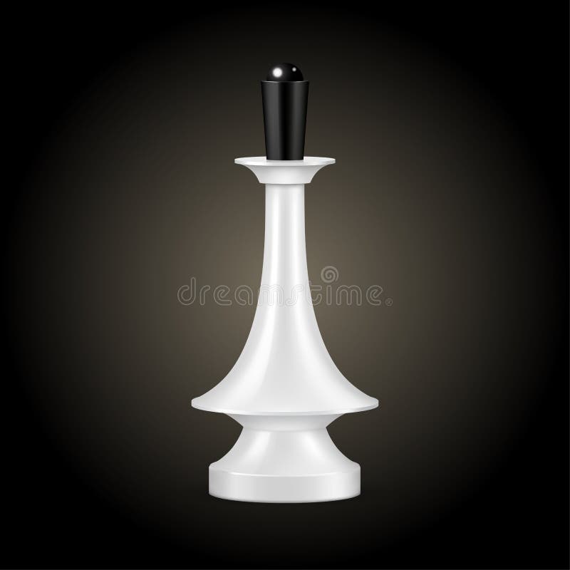 Chess Piece Black Bishop Isolated, Look Like Realistic Stock Vector ...