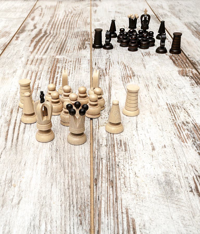 Rustic Wooden Carved Chess Pieces Stock Photos - Free & Royalty-Free ...
