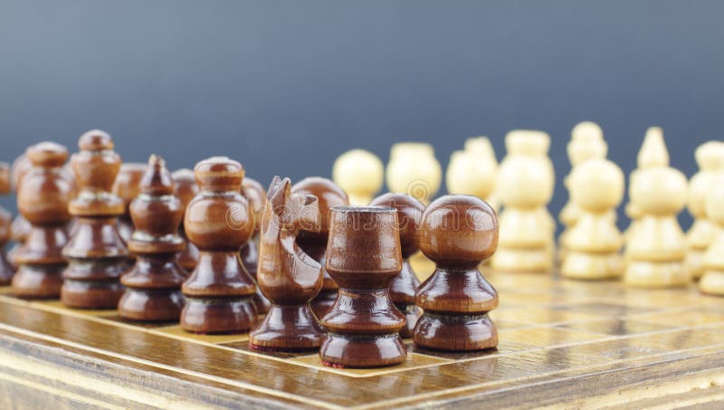 Chess Pieces Arranged on the Board Stock Image - Image of play, sport ...
