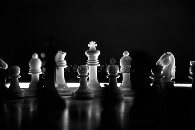Chess Pieces Arranged on the Chessboard. Stock Image - Image of concept ...