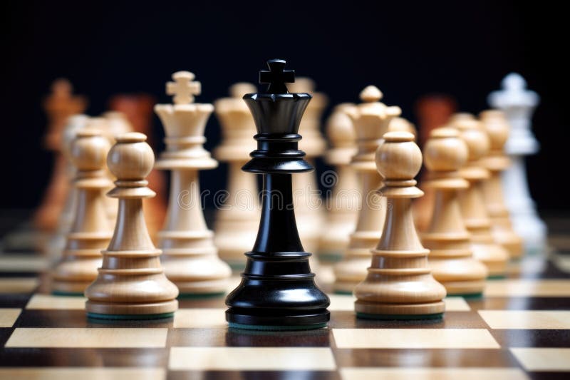 Chess Pieces Arranged in a State of Standstill Stock Illustration ...