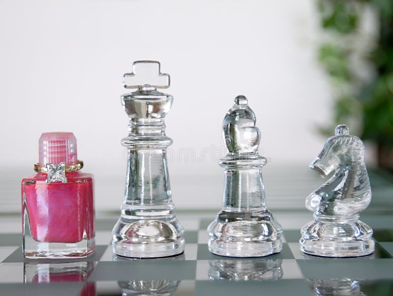 Chess Pieces - Bishop, Knight, Queen and King Stock Photo - Image of ...