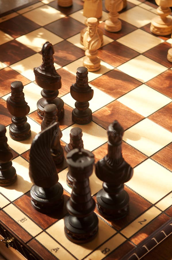 Chess pieces on a board stock image. Image of piece, strategic - 28793413