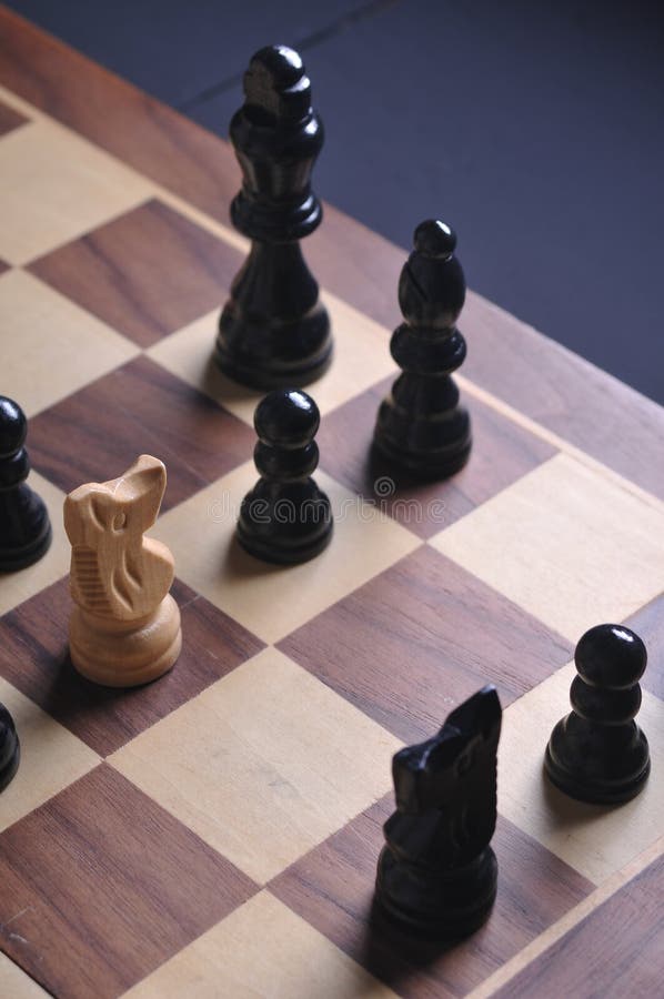 Chess pieces on the board stock photo. Image of intelligence - 94027094