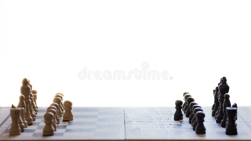 Chess Pieces on the Chess Board with Selective Focus. Business and ...